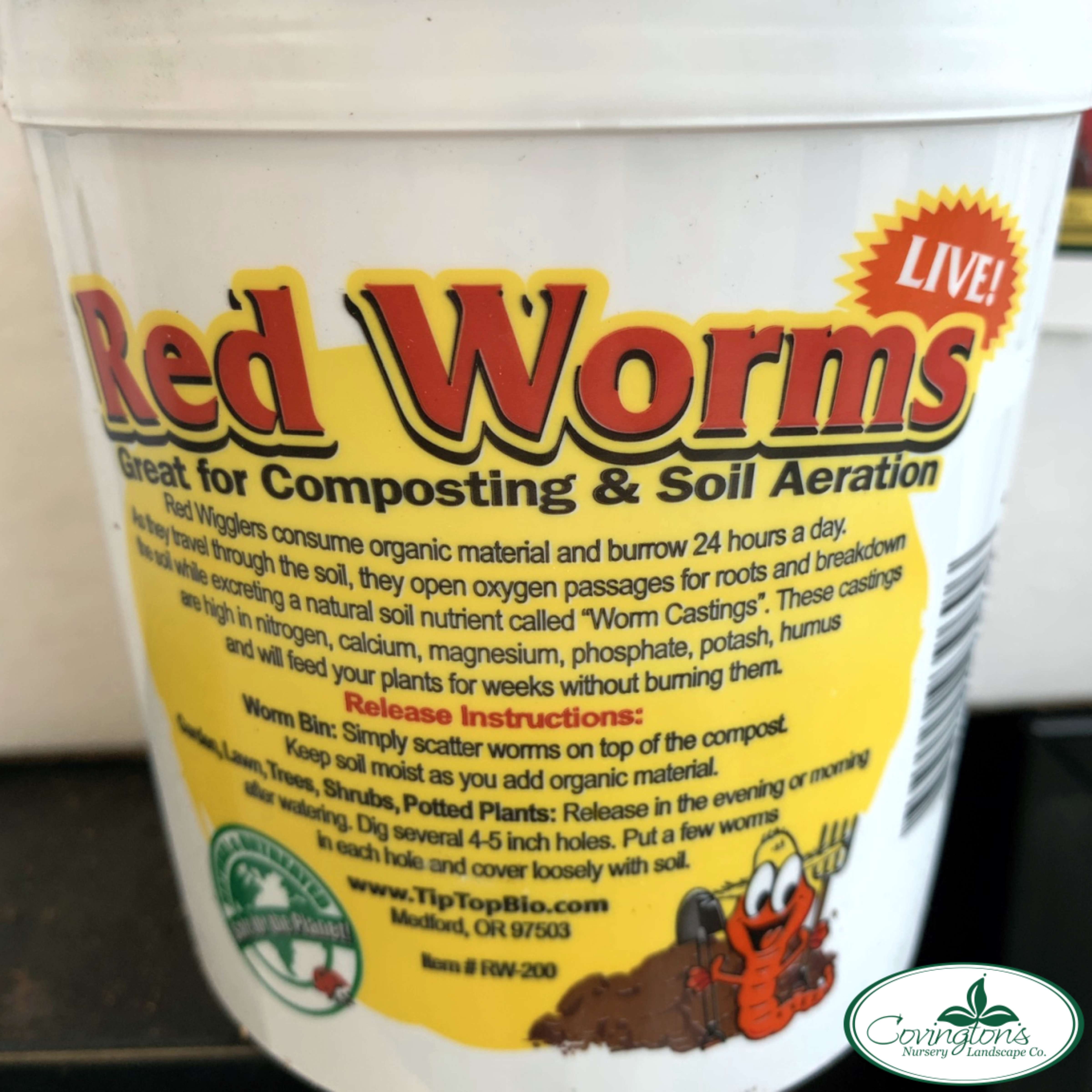 EARTH WORMS red wigglers – Covingtons